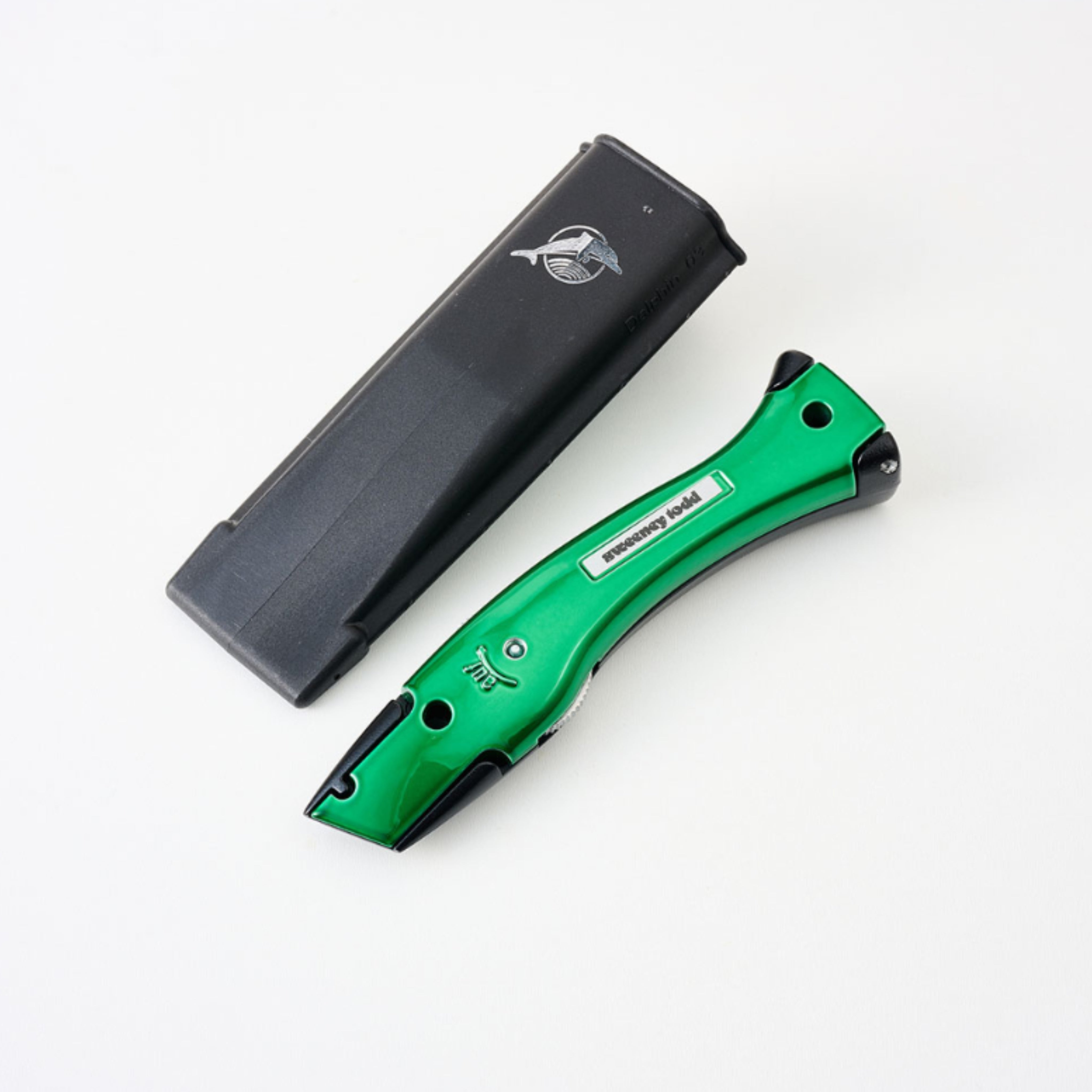 Delphin Knife 10279 with Holster – Matt Black & Candy Green Fixed Blad ...